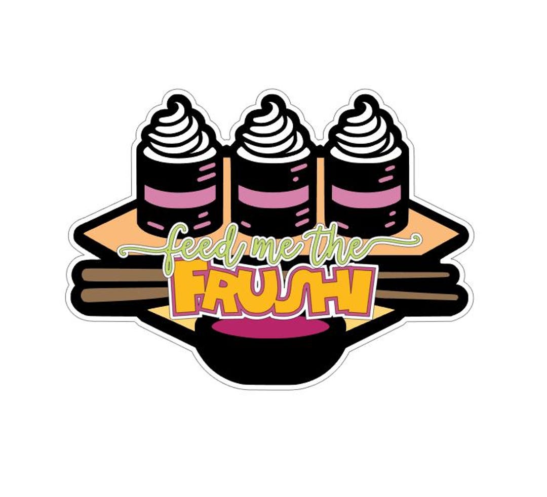 Fruit Sushi Frushi .svg .png Scrapbook Title Digital Download Cutting ...