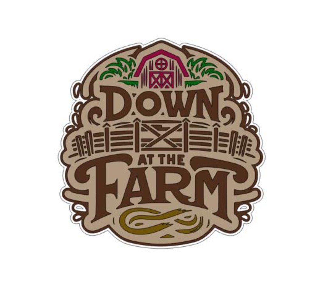 Down at the Farm .svg .png Scrapbook Title Digital Download Cutting ...