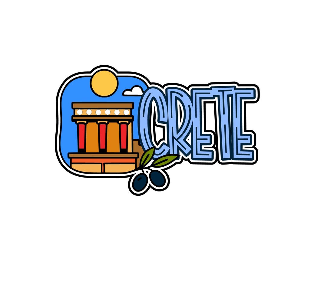 Crete Greece Page Title .svg .png Scrapbook Title Digital Download ...