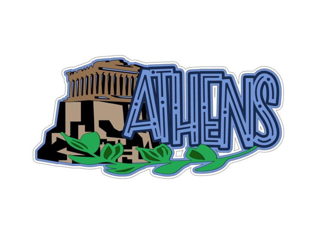 Athens Greece .svg .png Scrapbook Title Digital Download Cutting File ...