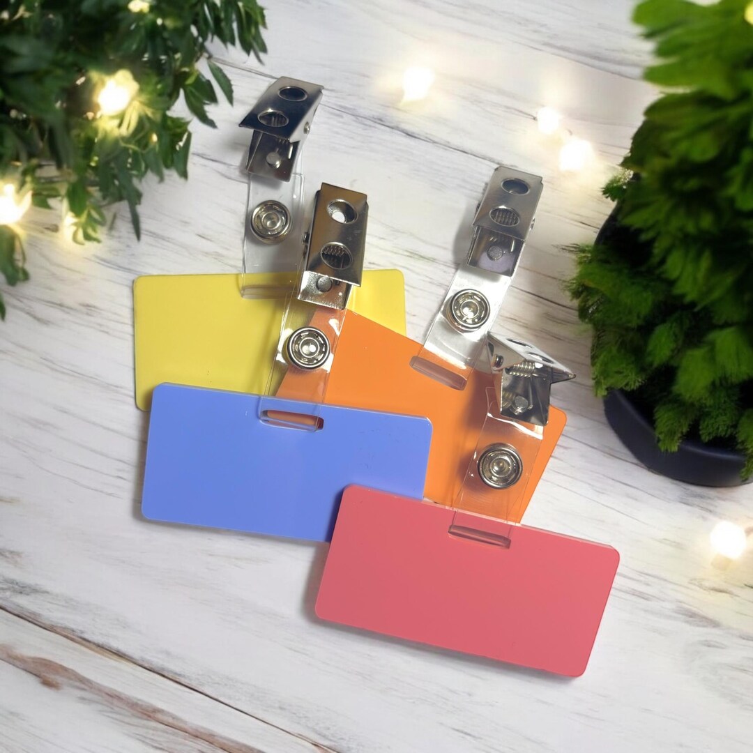Blank Acrylic Name Badges With Clip Fastening - Etsy