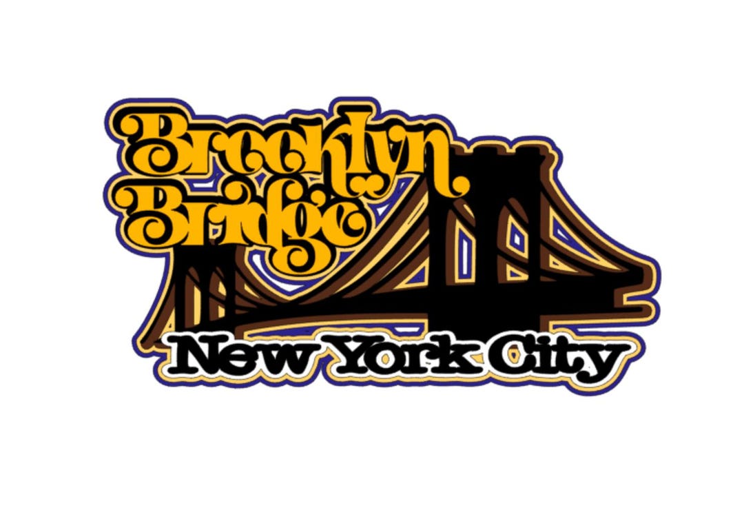 Brooklyn Bridge New York .svg .png Scrapbook Title Digital Download ...