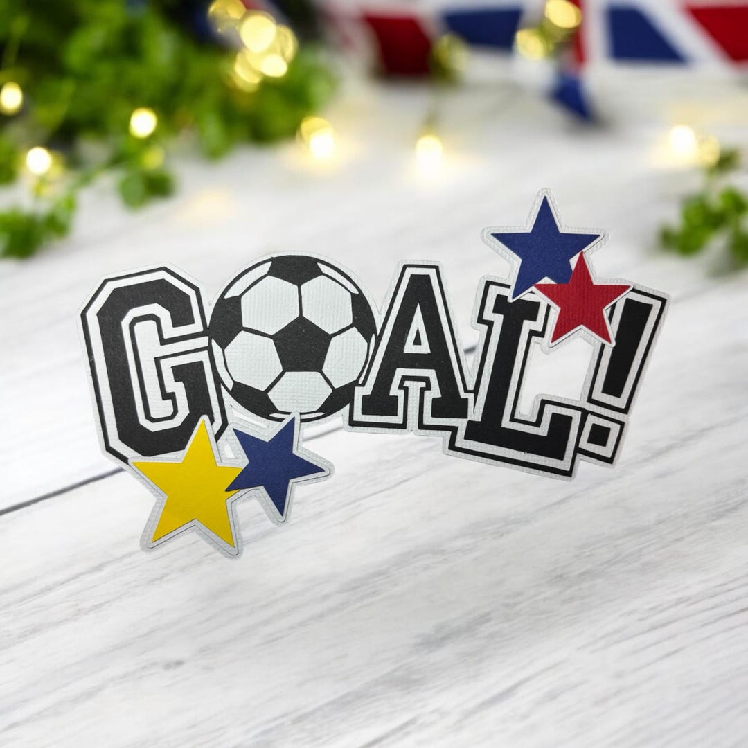 Goal Football Soccer Scrapbook Die Cut Embellishment- Fully Assembled ...