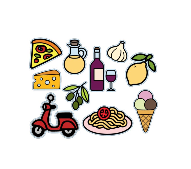 Italian Accents Bundle Title .svg .png Scrapbook Title Digital Download ...