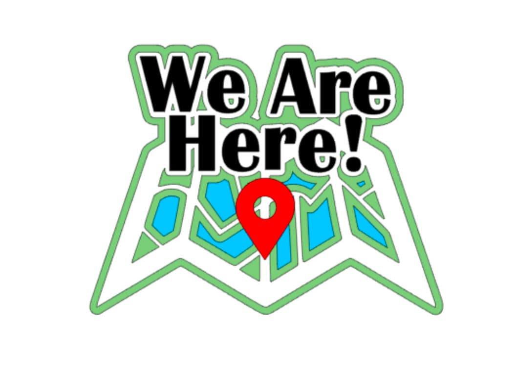 We Are Here Map .svg Scrapbook Title Digital Download Cutting - Etsy