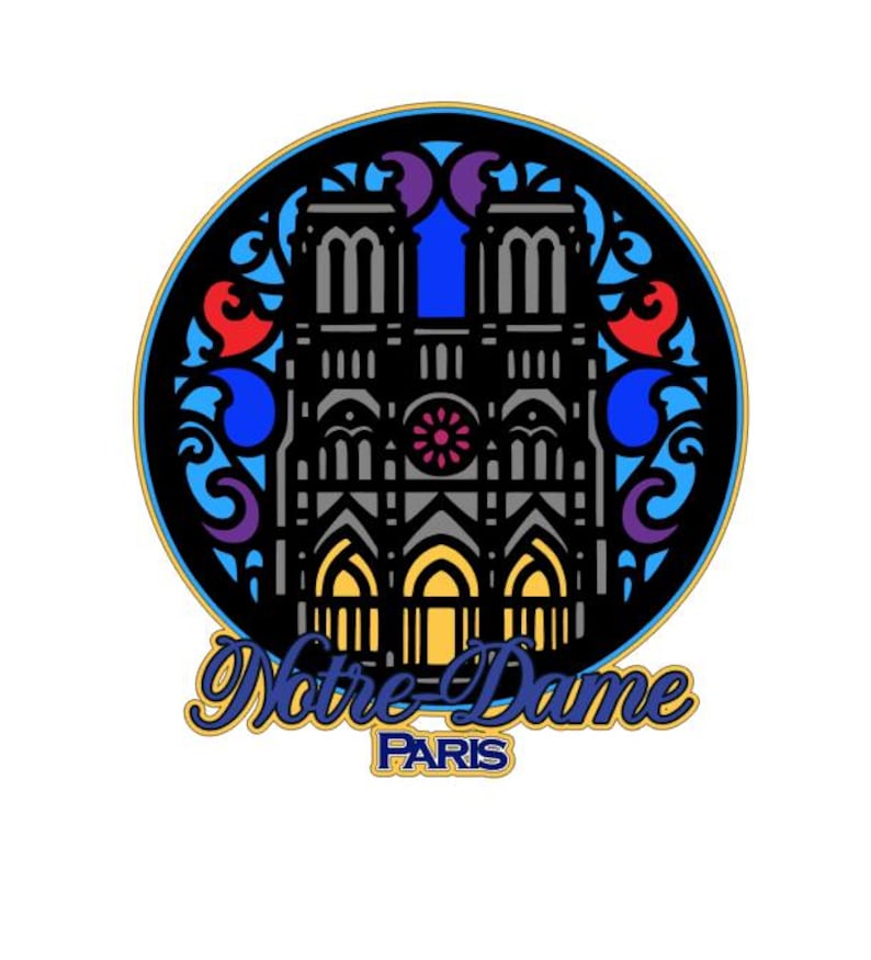 Notre Dame Paris France .svg .png Scrapbook Title Digital Download ...