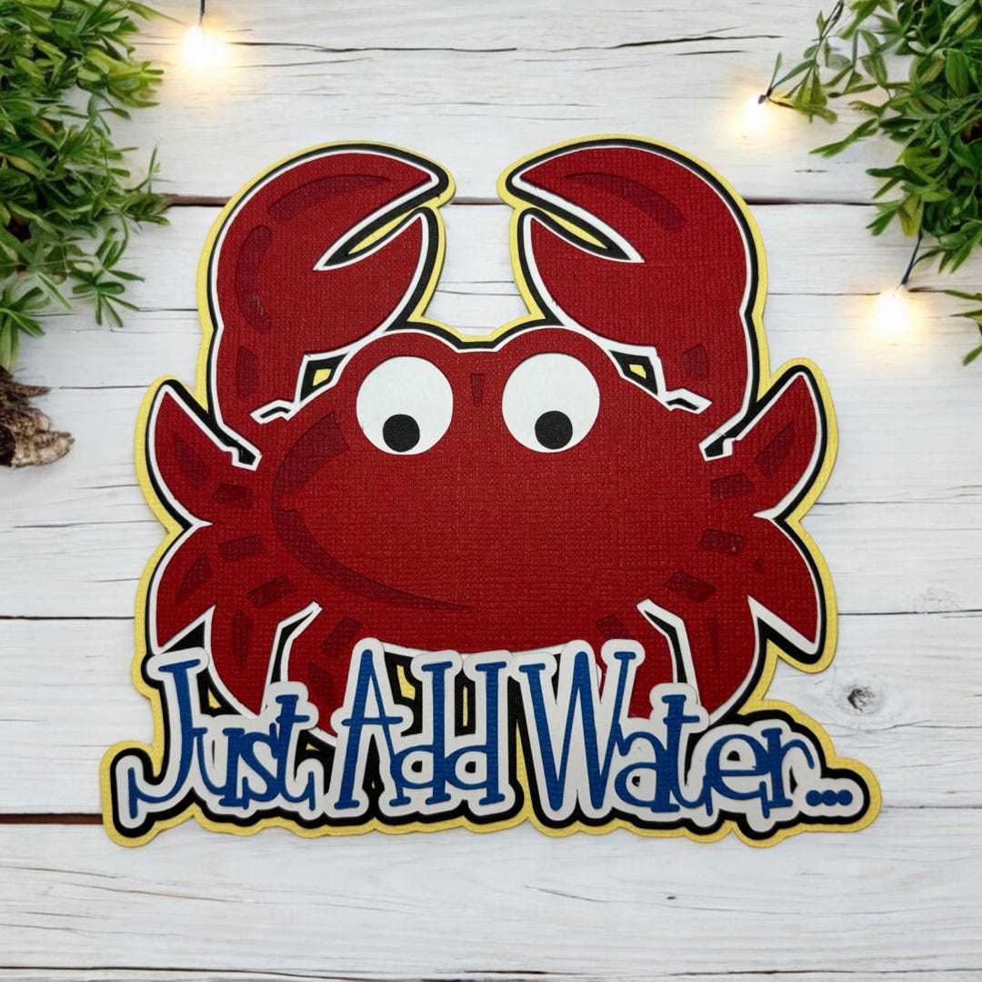Just Add Water Beach Trip Die Cut Embellishment- Fully Assembled From ...