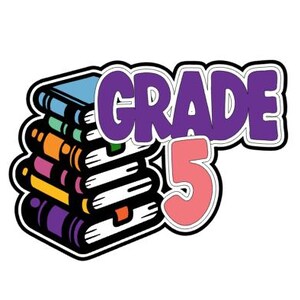 Grade 5, 5th Grade .svg .png Scrapbook Title Digital Download Cutting ...