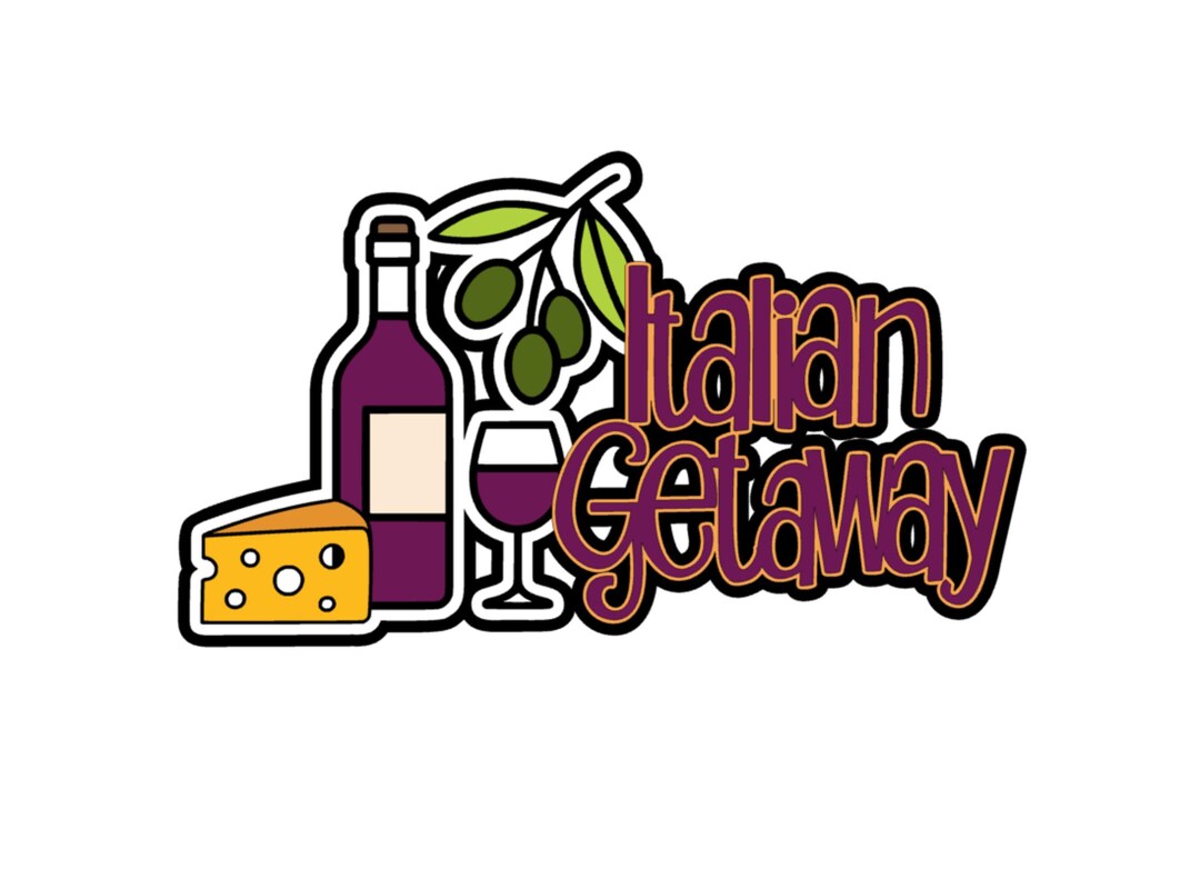 Italian Getaway Title .svg .png Scrapbook Title Digital Download ...