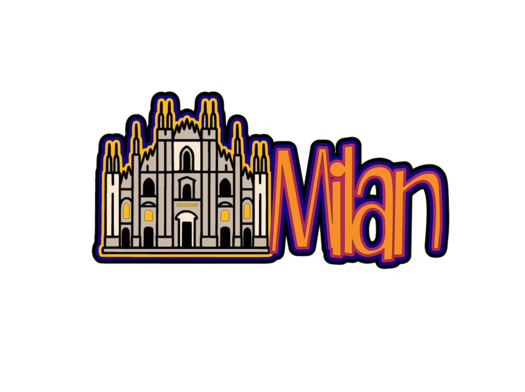 Milan Italy Scrapbook Title: PNG SVG Digital Download - Etsy