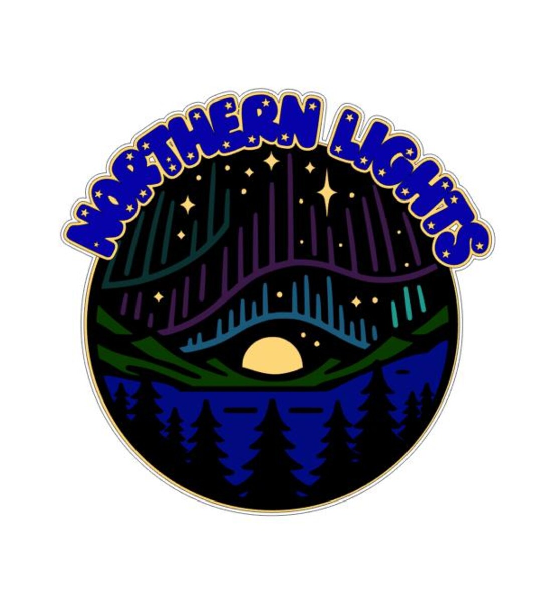 Northern Lights .svg .png Scrapbook Title Digital Download Cutting File ...