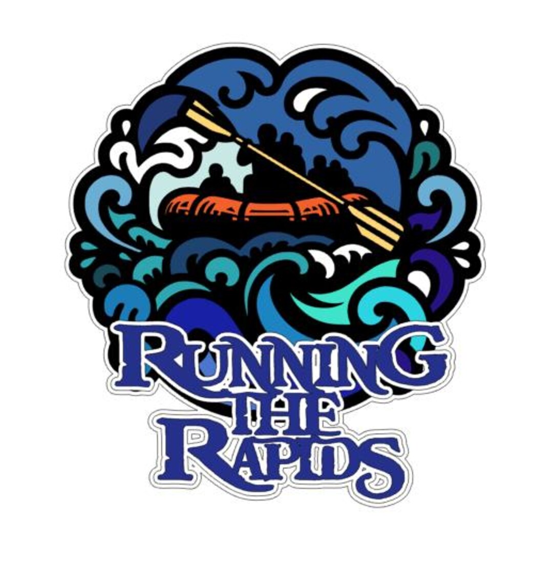 Rapids White Water Rafting .svg .png Scrapbook Title Digital Download ...