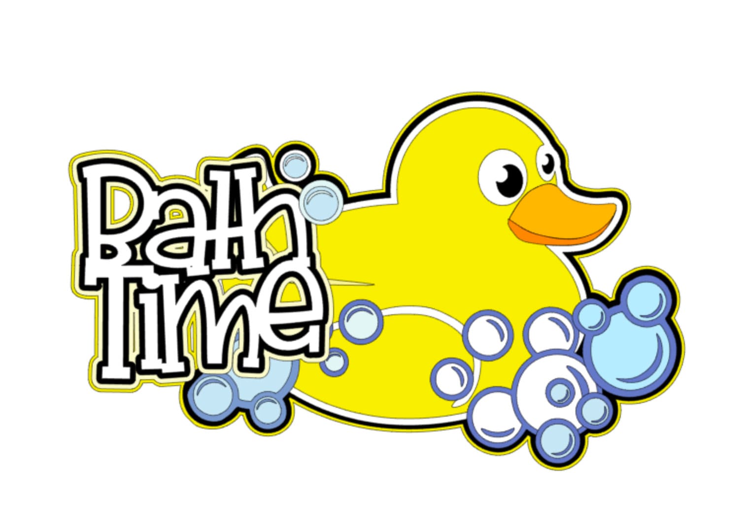 Bath Time Svg Scrapbook Title Digital Download Cutting File for Cricut ...