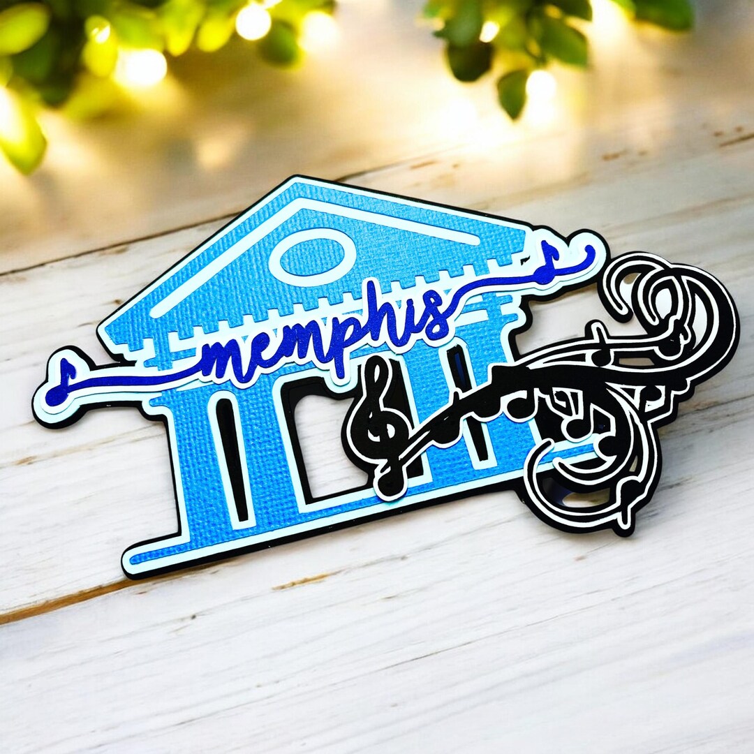 Memphis Title Scrapbook Die Cut Embellishment- Fully Assembled From ...