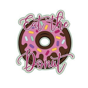 Eat the Donut SVG PNG: Scrapbook Title Cutting File (digital Download ...