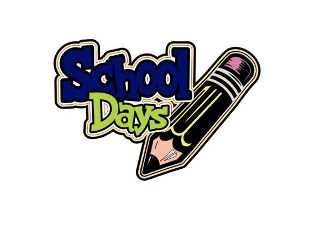 School Days .svg .png Scrapbook Title Digital Download Cutting File for ...