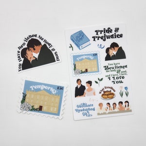 Pride and Prejudice Inspired Sticker Sheet for Water Bottles ...