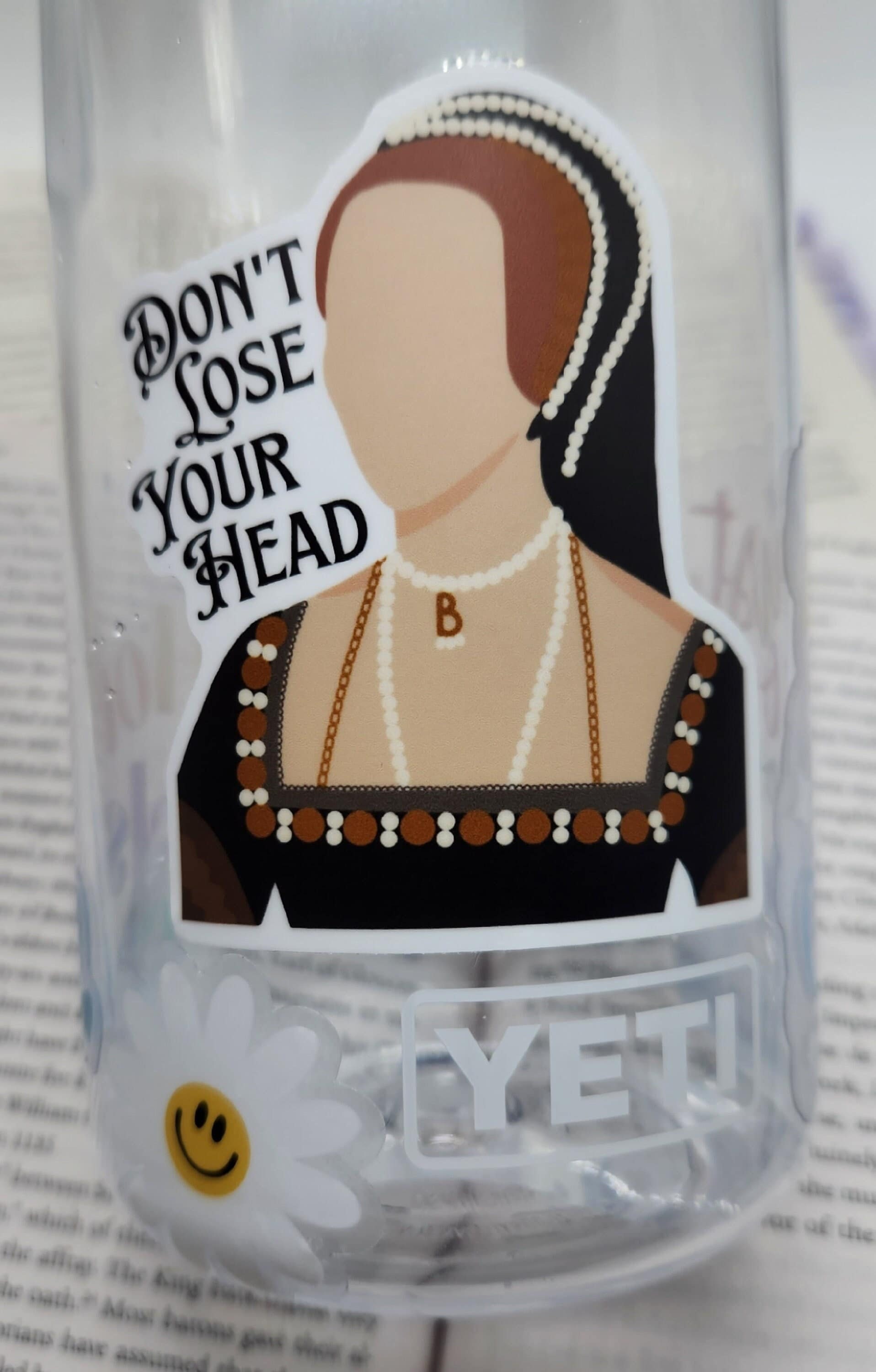 Rule in Style: Hand-drawn Queen Anne Boleyn Vinyl Sticker for Water ...