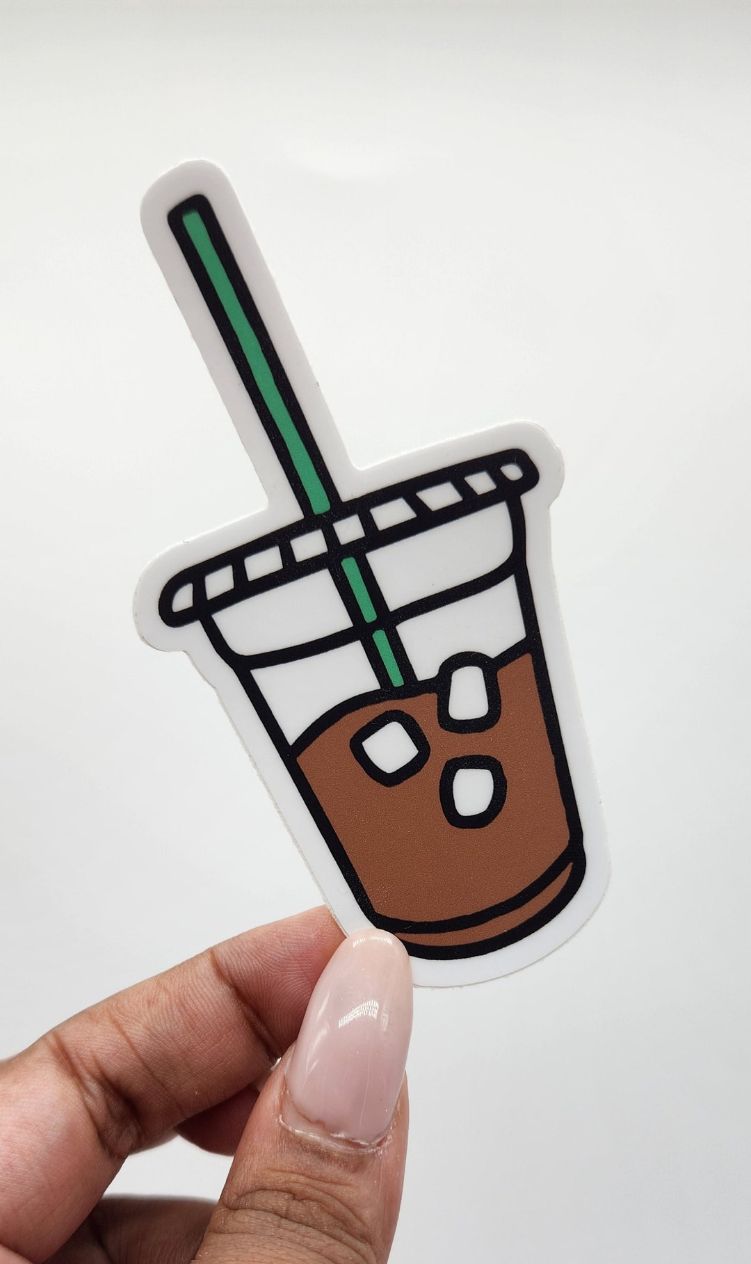 Iced Coffee Sticker for Water Bottles and Hydroflask. Laptop Decal ...