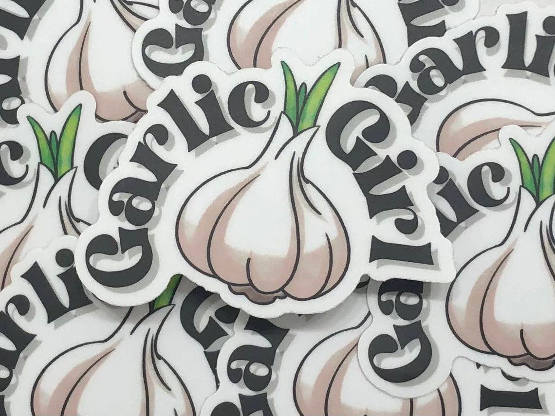 Garlic Girl Sticker for Water Bottles and Hydroflask. Laptop Decal. - Etsy