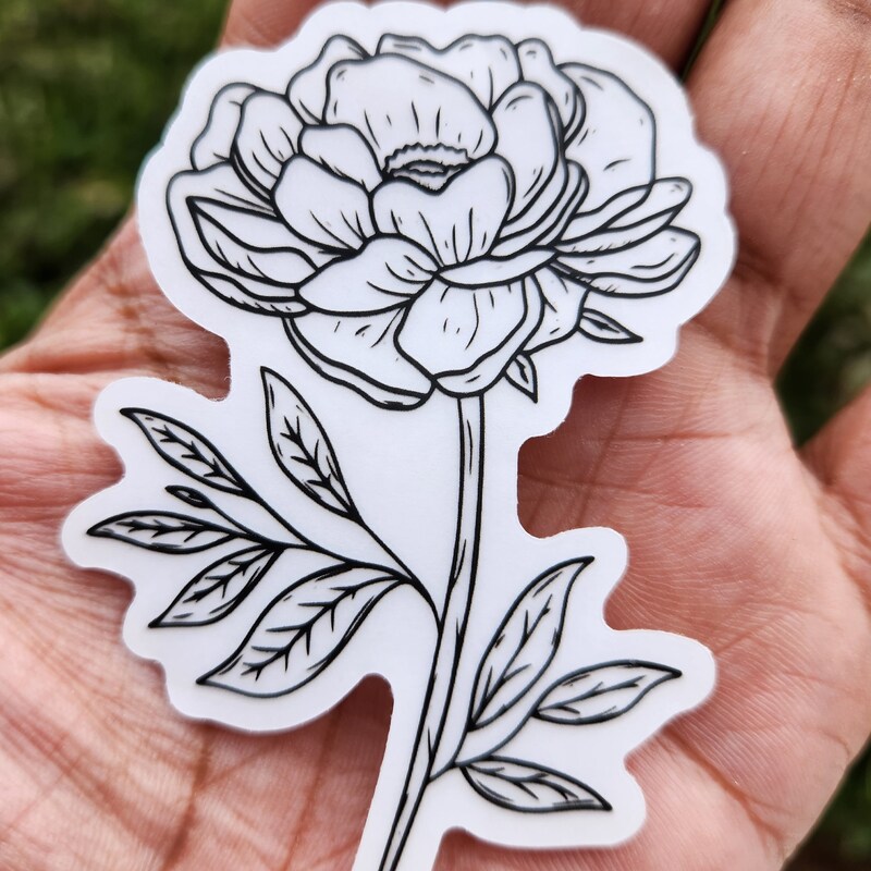 Peony Sticker - Etsy