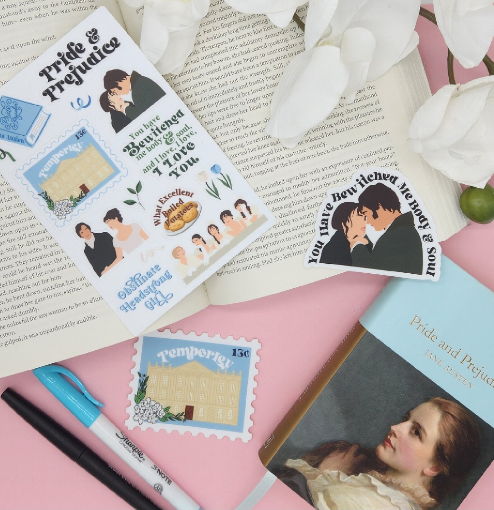Pride and Prejudice Inspired Pemberley Sticker for Water Bottles ...