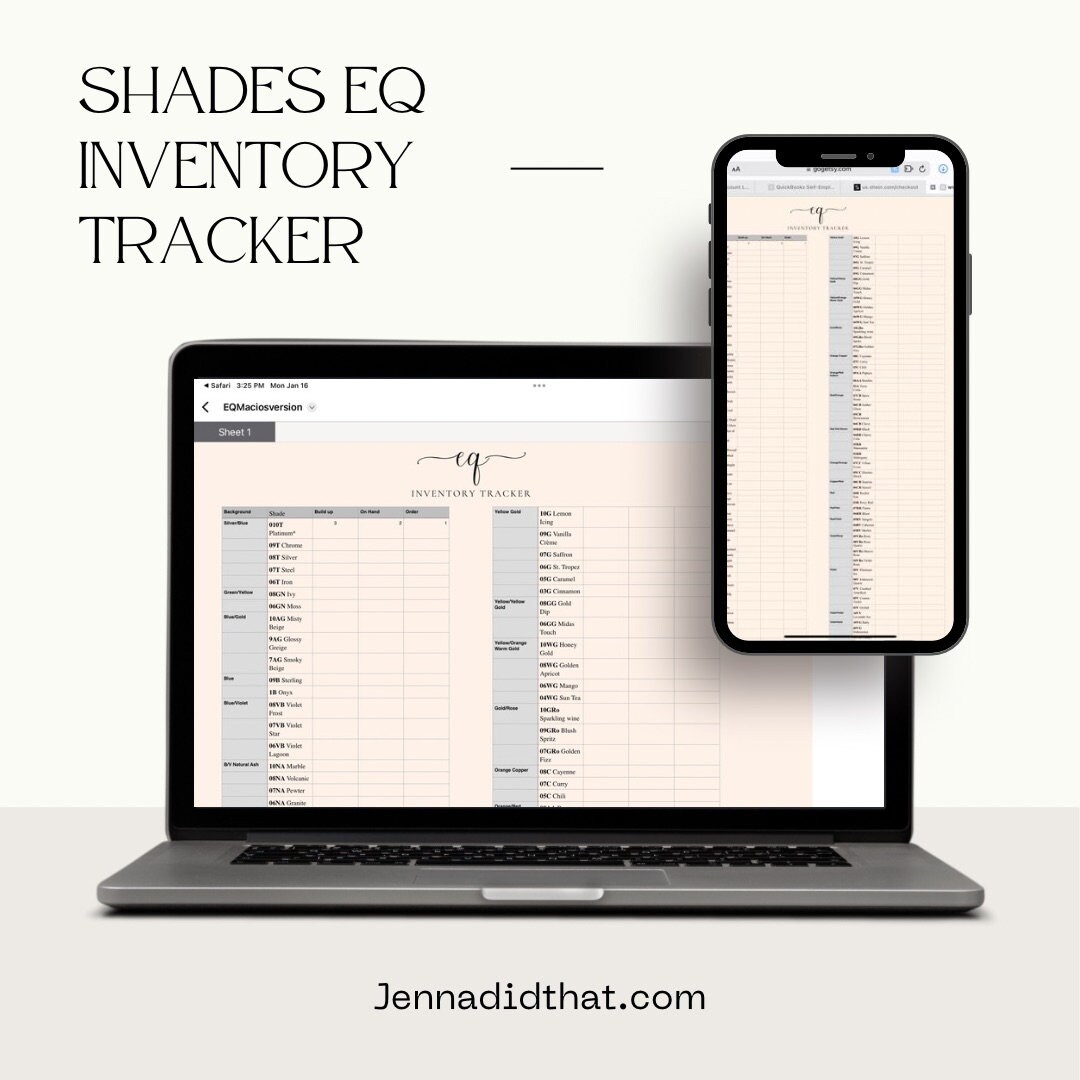 Redken Shades EQ Inventory Chart Customizable and Printable With NEW ...