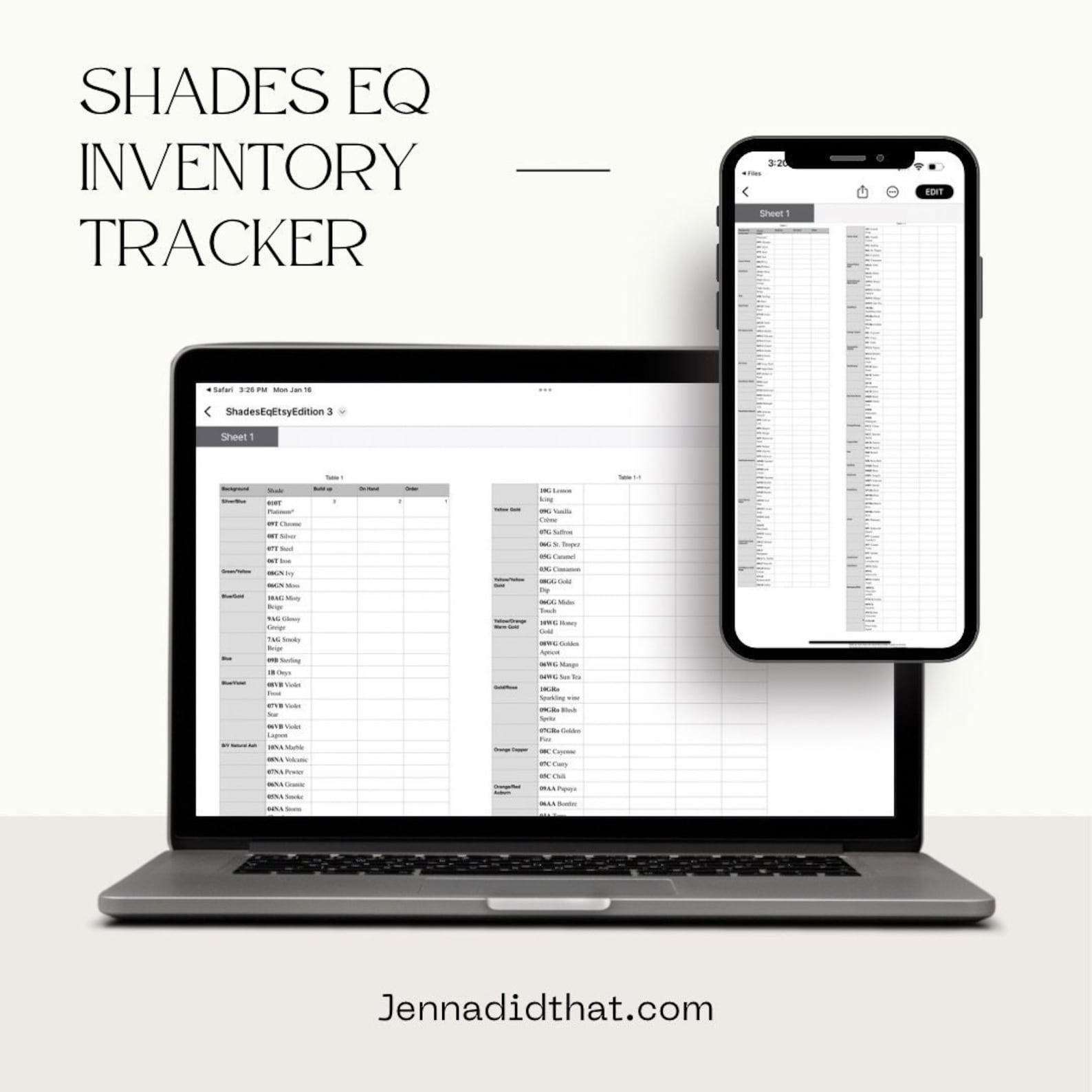 Redken Shades EQ Inventory Chart- Customizable and Printable With NEW ...