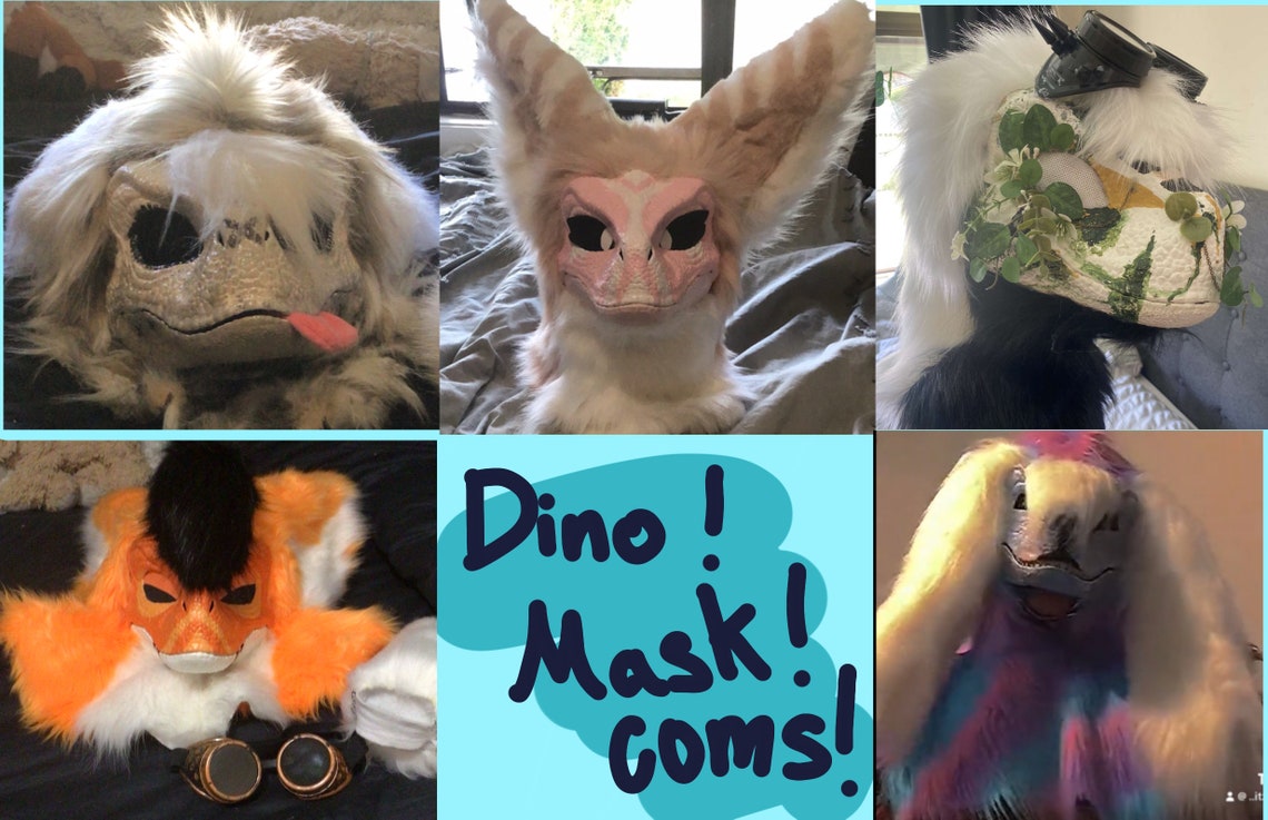 Custom Dino Mask Commissions - Etsy Canada