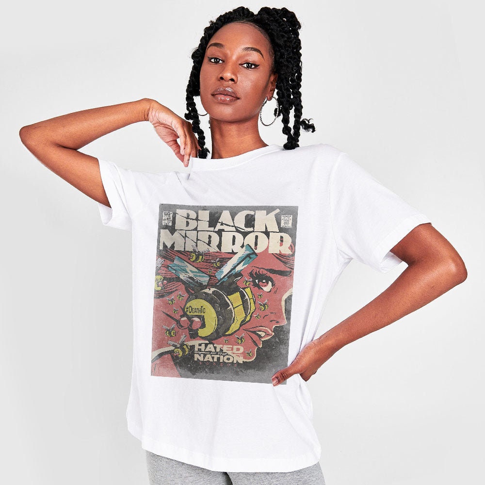 Black Mirror Shirt 8 Retro Vintage 90s Hip Hop Graphic Tee