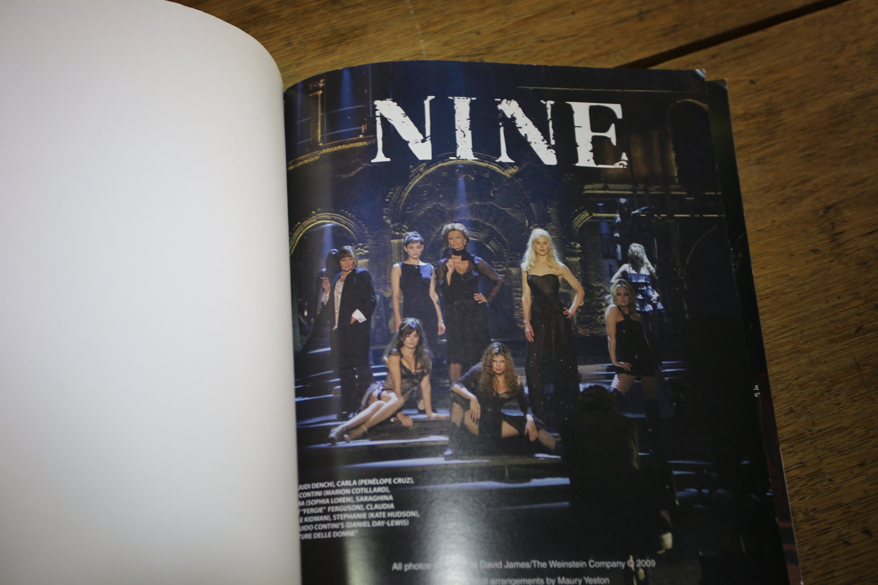 NINE the Musical Music Sheet Book Lyrics and Music, Tabs & Chords Music ...