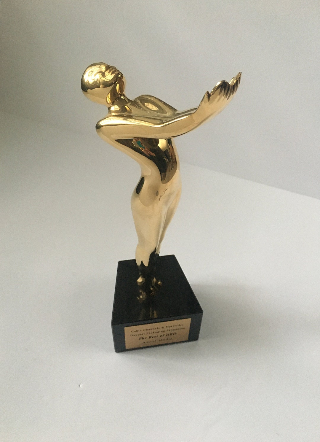 Authentic Vintage Award Statue gold Astral Media Design Awards Best of ...