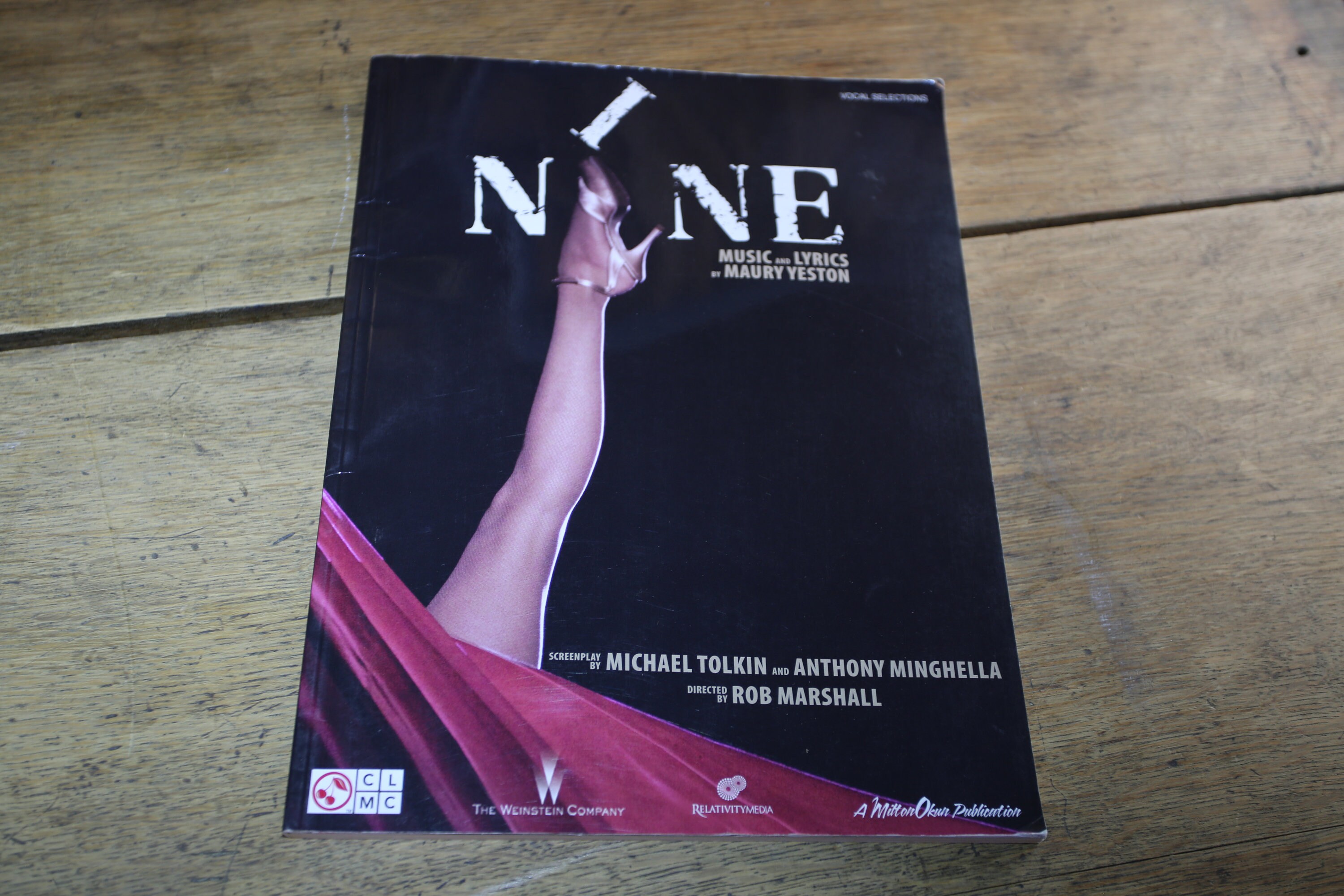 NINE the Musical Music Sheet Book Lyrics and Music, Tabs & Chords Music ...