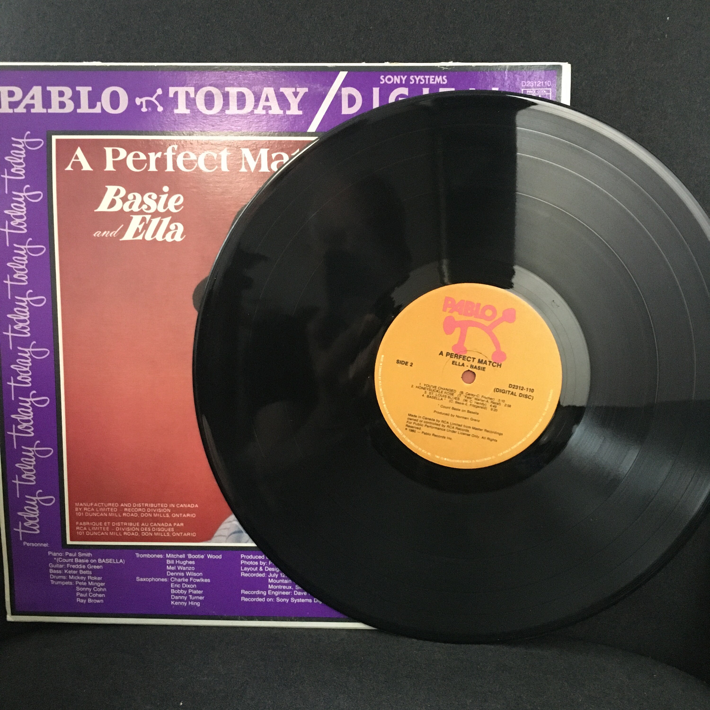 A Perfect Match Ella & Basie Vintage Vinyl Record Album - Etsy
