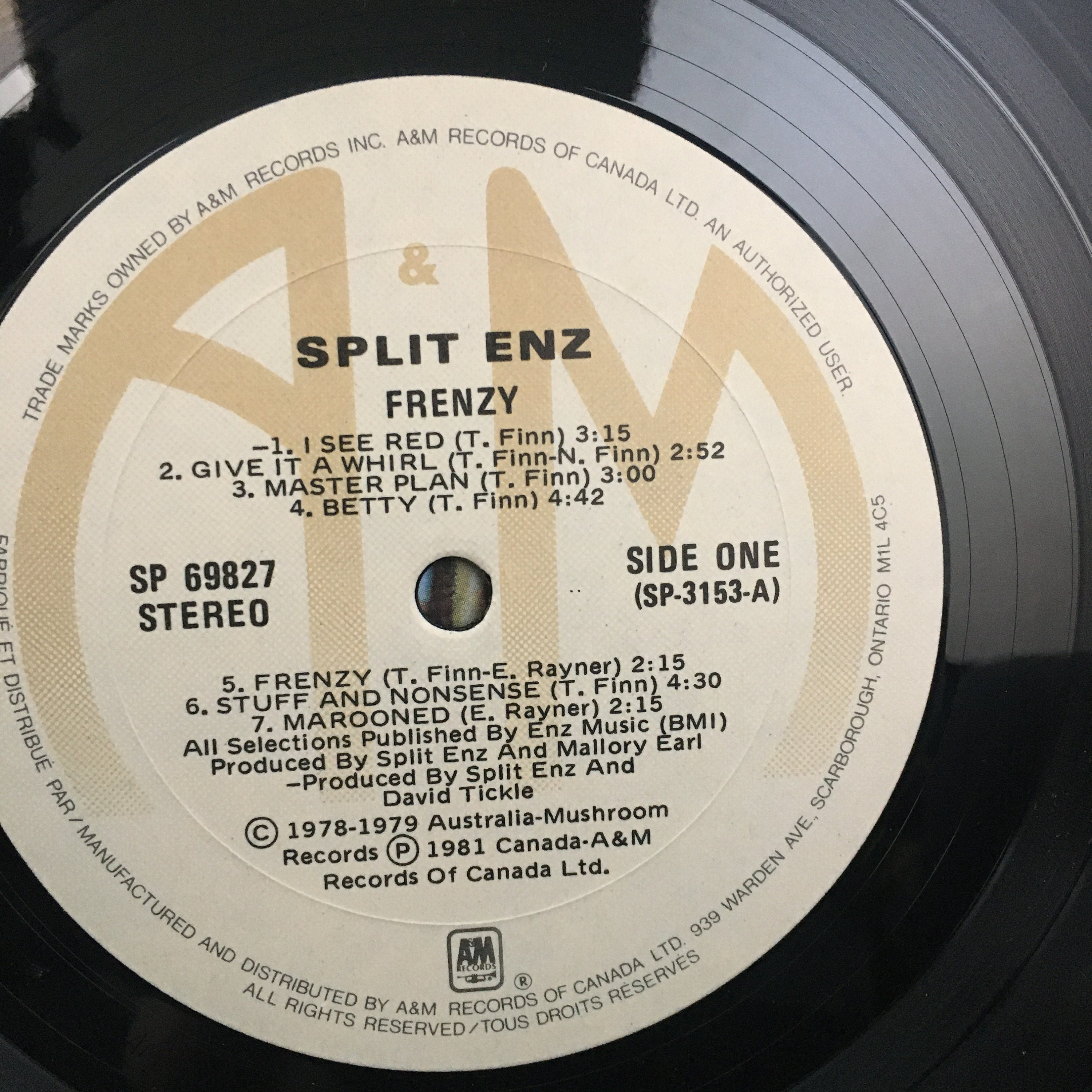 Frenzy Split Enz Vintage Vinyl Record Album - Etsy