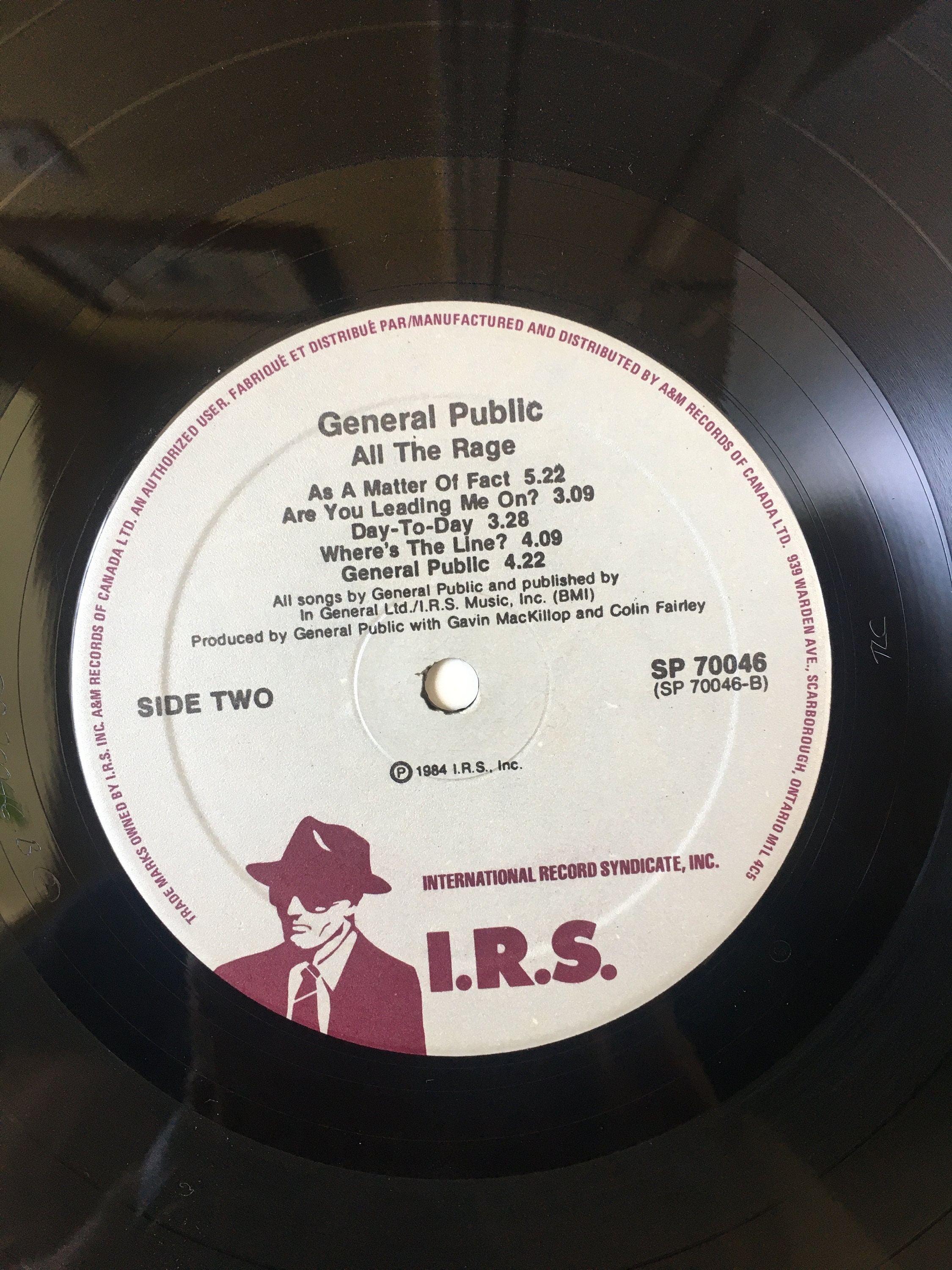 Vinyl Record All the Rage GENERAL PUBLIC LP Album - Etsy