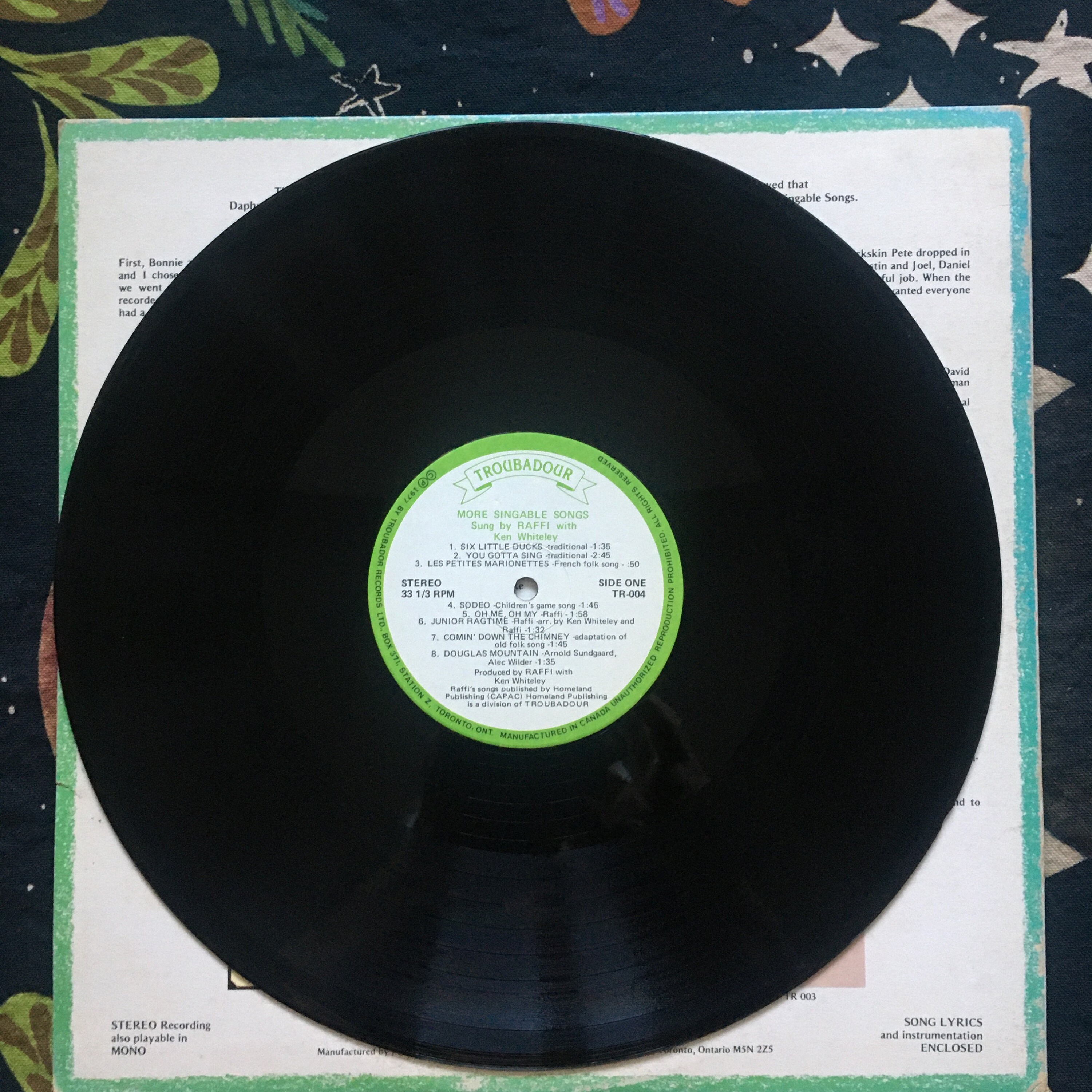 Vinyl Record RAFFI More Singable Song LP Album - Etsy