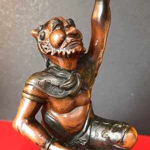 Antique Japanese Late Edo Period Bronze of Oni (demon Ghost) Holding a ...