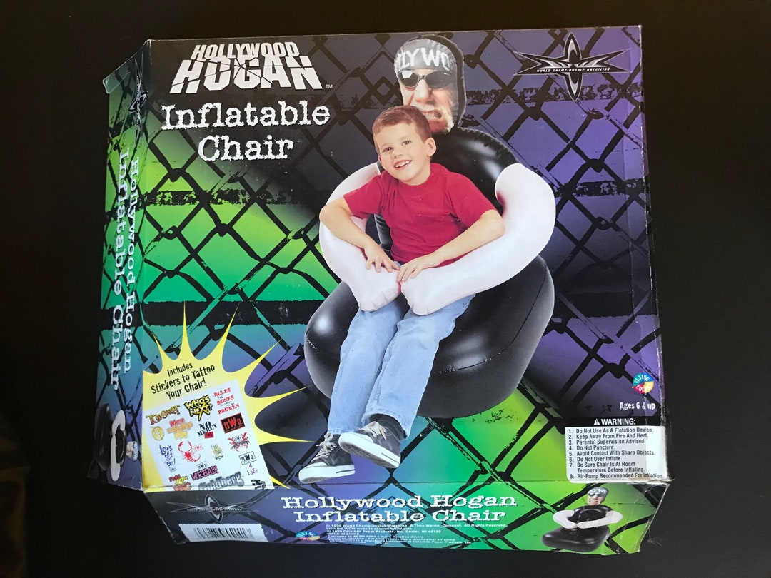 Vintage Very Rare Hollywood Hulk Hogan Inflatable Blow up Chair Toy NWO ...