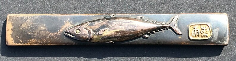 Japanese Antique Vintage Knife Handle kozuka Fish/tuna - Etsy