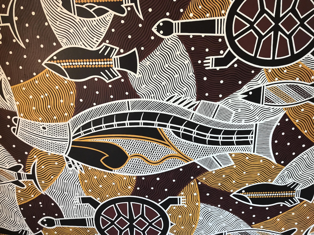 Creatures of Sea and Land a Painting by Australian Dot Art Painter ...