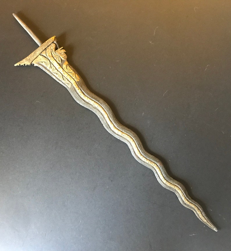 Traditional Indonesian Keris/kris Wavy Dagger Serpent Design - Etsy