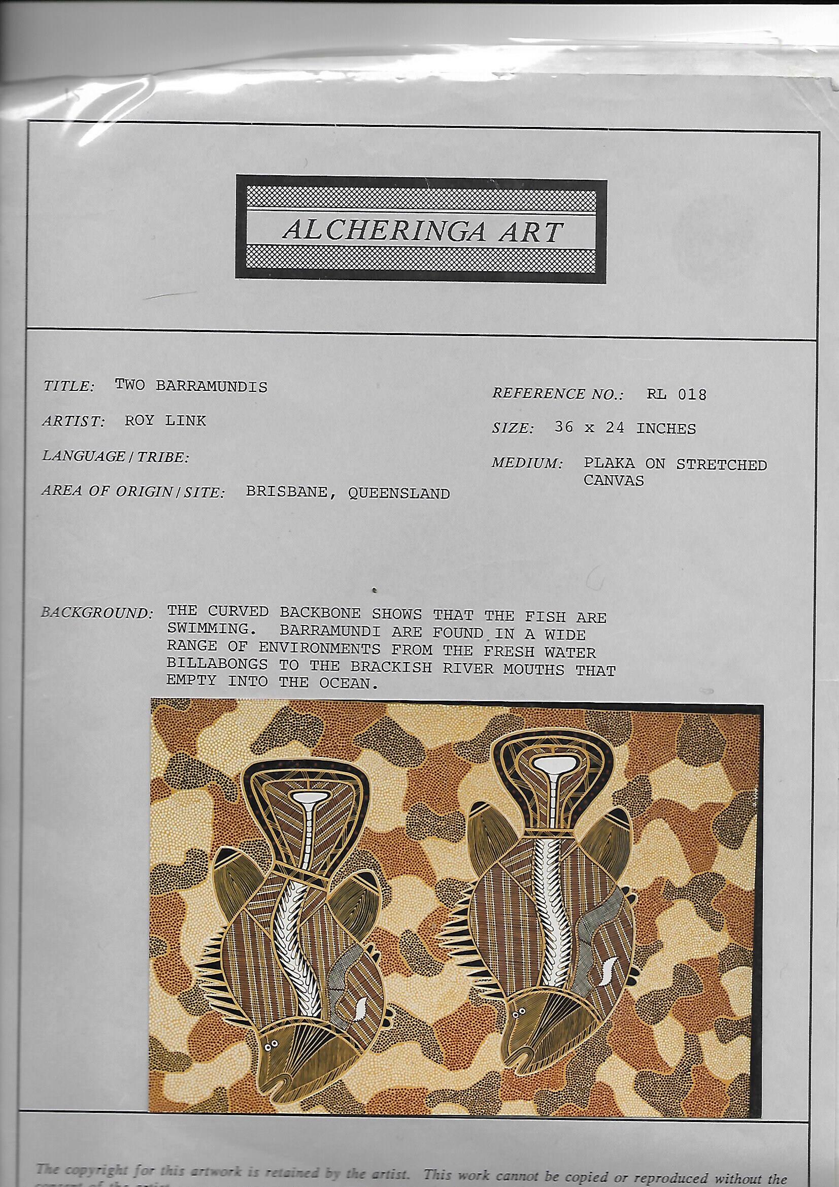 Original Oil Australian Aboriginal Dot Painting by Roy Link Two ...