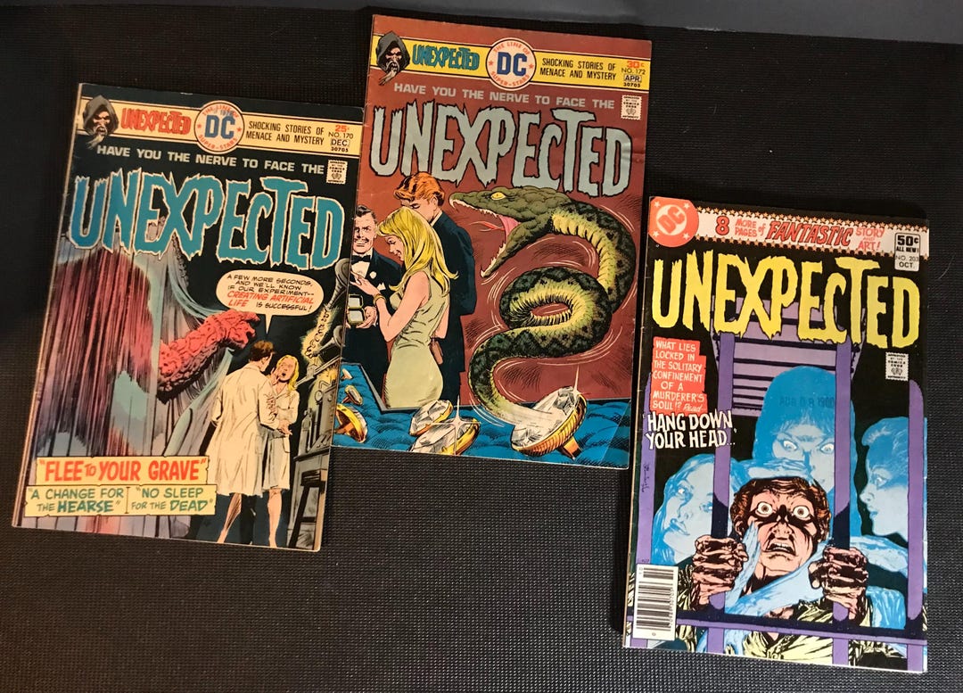 Unexpected DC Comics, #170 Flee to Your Grave, 1975, #172 Stranger in Paradise, 1976 & the ...