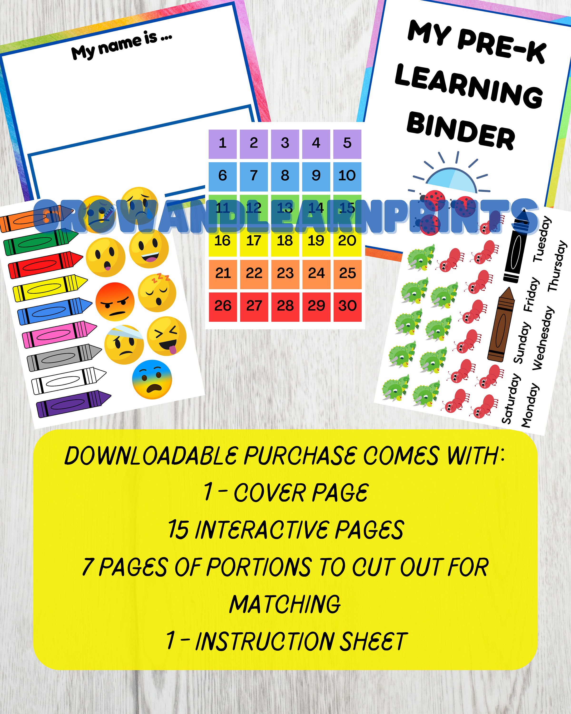 TODDLER PRE-K Learning Binder - Etsy