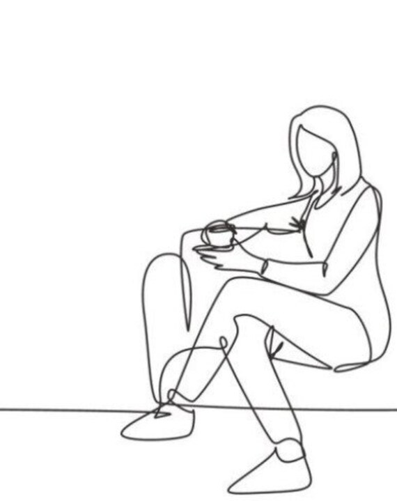 Single Continuous Line Drawing of Young Female Worker Get - Etsy