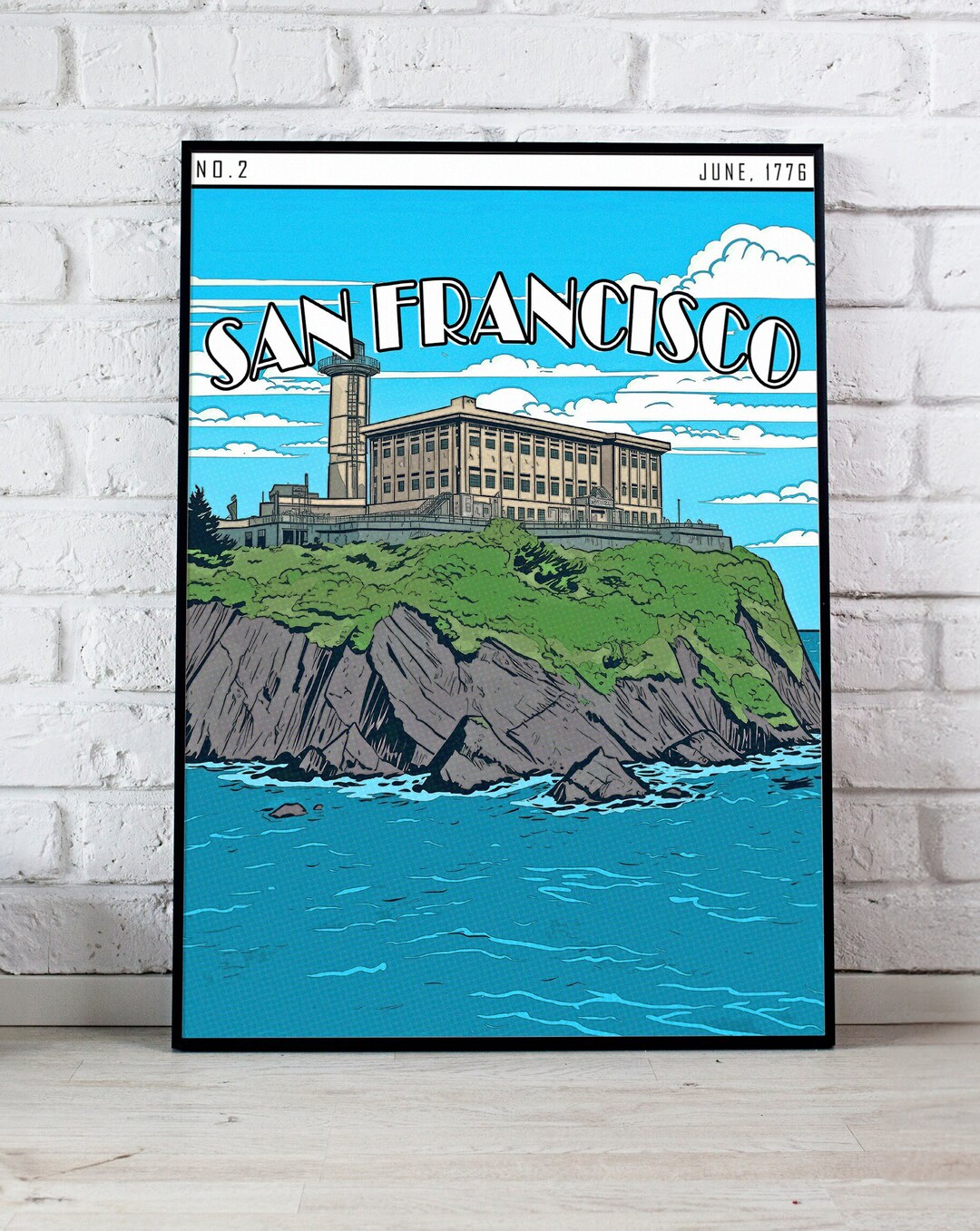 Alcatraz Island Poster, San Francisco Print, Alcatraz Wall Art, San ...