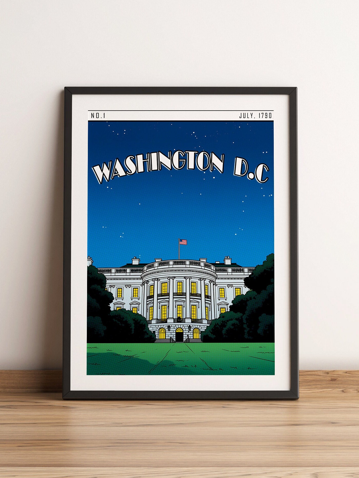 The White House Poster, White House Wall Art, Washington D.C Poster ...