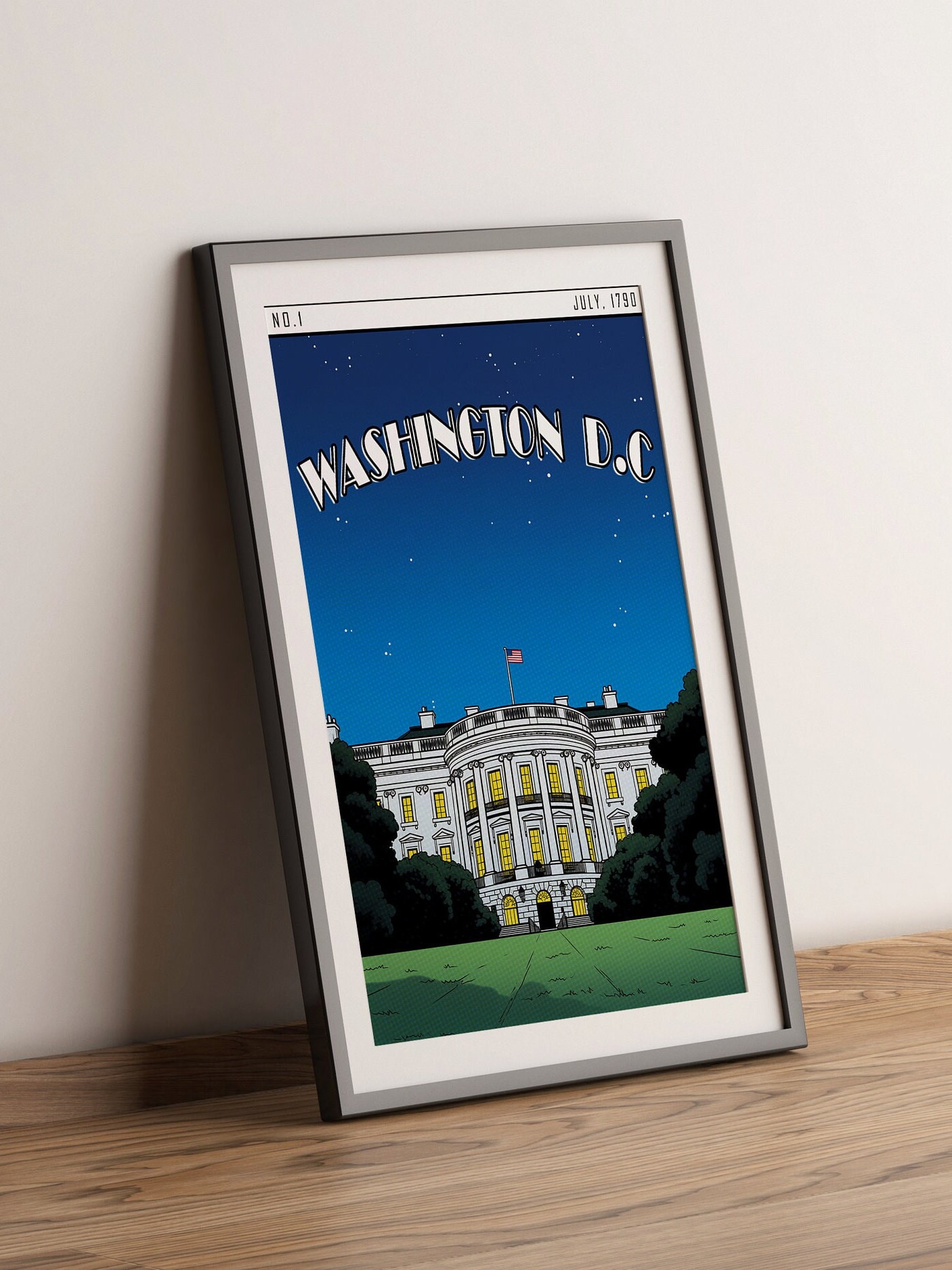 The White House Poster, White House Wall Art, Washington D.C Poster ...
