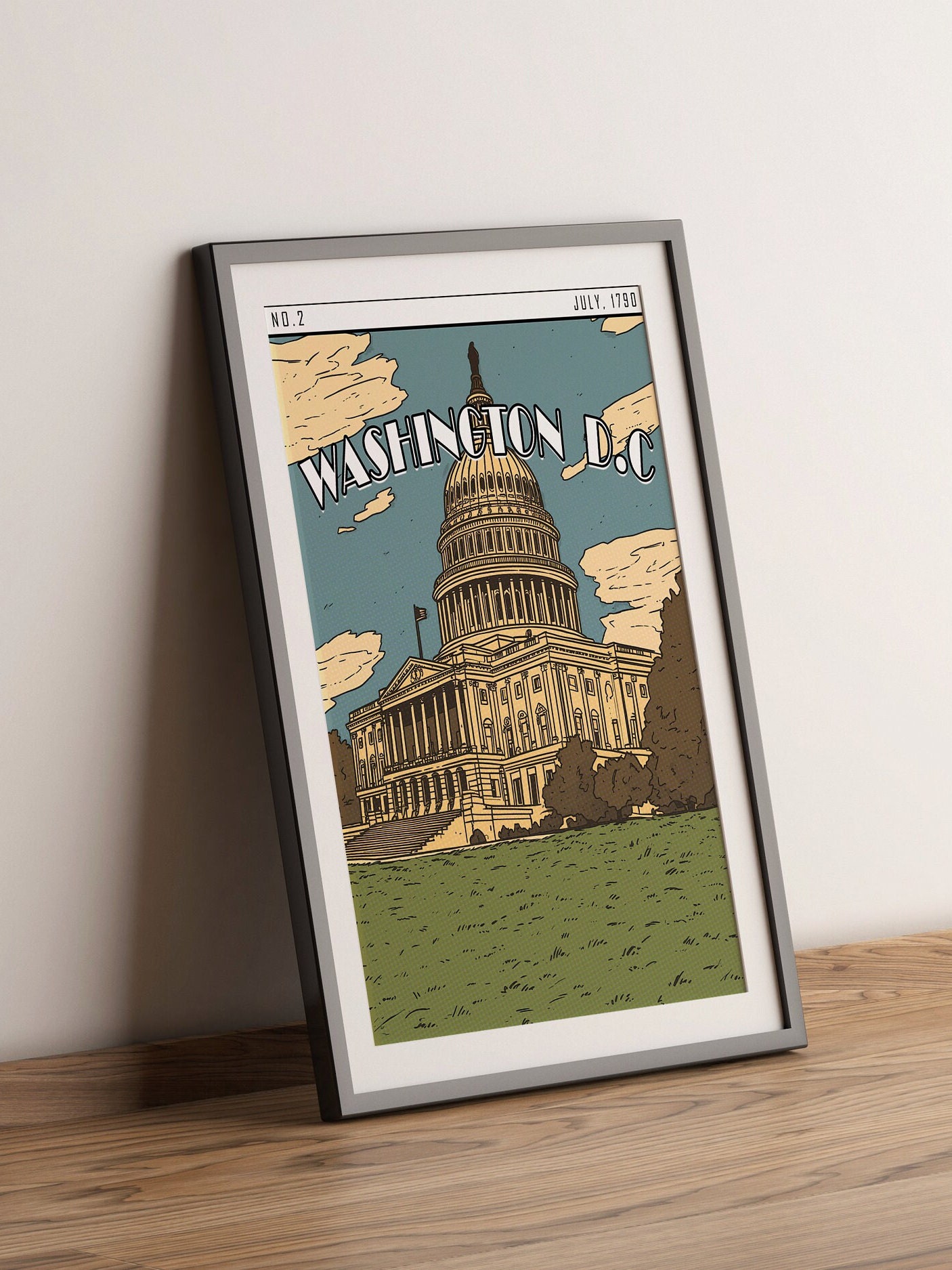 Capitol Building Poster, Washington DC Wall Art, Capitol Building Print ...